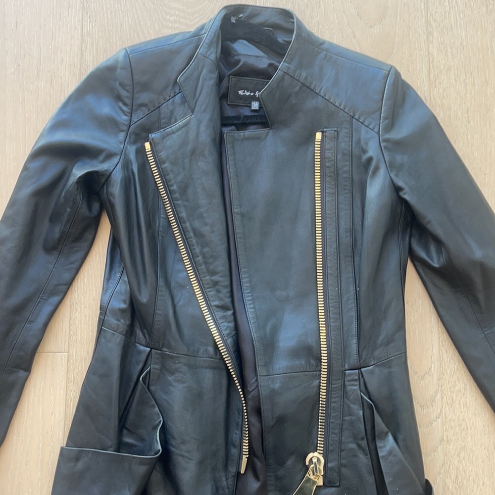 Fabio Fischer Black Trench Long Lamb Leather Jacket C… - Gem